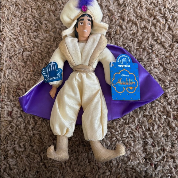 Disney | Toys | Disney Aladdin Plush Toy Cream And Purple | Poshmark
